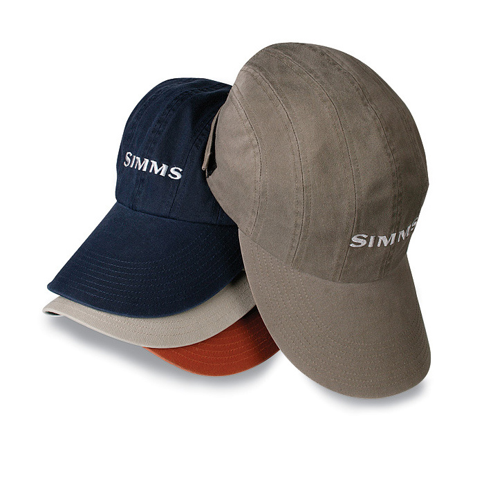 Simms 8 Panel Long Bill Hat Blue | Fly Fishing \ Fishing Caps | Taimen